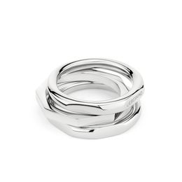 Ring-Set Liebeskind Berlin "Schmuck Geschenk Edelstahl Ring Urban Chic" Gr. 56, silber (silberfarben), Fingerringe, Damen, 56, Edelstahl, 3mm