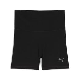 Trainingsshorts Puma "SHAPELUXE Trainingsradlerhose Damen", Damen, Gr. S, Normalgr&ouml;&szlig;en, schwarz, Obermaterial: 18% Elasthan, 82% Nylon, eng, Hosen