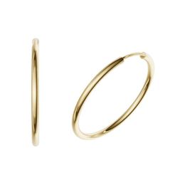 Paar Creolen Firetti "Schmuck Geschenk Silber 925 2,0 mm breit" Gr. 30, gold (gelbgoldfarben), Ohrringe, Damen, 30, Silber 925 (Sterlingsilber), Made in Germany
