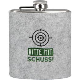 Gilde Handwerk Flachmann "Bitte mit Schuss!"