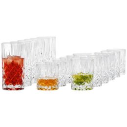 Nachtmann Gl&auml;serset Noblesse, Klar, Glas, 18-teilig, Gr&uuml;ner Punkt, Made in Germany, Essen & Trinken, Gl&auml;ser, Gl&auml;ser-Sets