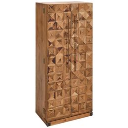 Landscape Barschrank Bombay, Natur, Holz, Metall, Tanne,Tanne, massiv, 8 F&auml;cher, 4 Schublade(n) Schubladen, 64.5x146.5x45 cm, Fsc, Esszimmer, Barm&ouml;bel, Barschr&auml;nke & Theken