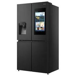 HISENSE Multi Door "RQ760N4IFE", Energieeffizienz: E (A-G), silber (schwarz), B:91,4cm H:178,5cm T:72,5cm, Kühlschränke, Total No Frost