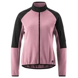 Radtrikot Gonso "Adventure Jersey Fleece W", Damen, Gr. 36, rosa (babyrosa), 100% Polyester (Recycelt), hoch geschlossener Ausschnitt, Trikots, Damen Fahrradtrikot langarm, weiches Fleece-Material, Full-Zip Trikot