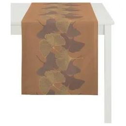 Tischläufer Apelt "2900 Loft Style", braun (braun, beige), B:48cm L:140cm, Polyester, Viskose, Tischdecken