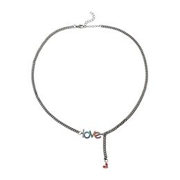 Urban Classics Kette 'LOVE' Damen Größe One Size mischfarben / silber