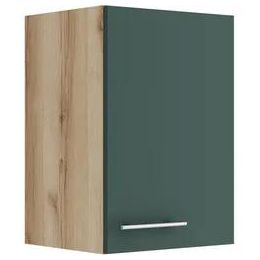 H&auml;ngeschrank Optifit "Bella", gr&uuml;n (steingr&uuml;n, wildeiche), B:40cm H:57,6cm T:34,6cm, Holzwerkstoff, Schr&auml;nke, H&auml;ngeschrank, Breite 40 cm, 1 T&uuml;r, 1 Einlegeboden