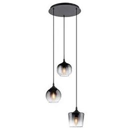 JUST LIGHT Pendelleuchte "ZEA", schwarz, 3, Ø 38cm H: 120cm, 1 Stk., Leuchten, ExklusiveE14