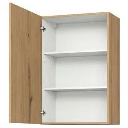 H&auml;ngeschrank KOCHSTATION "KS-Trea O50-90", braun (eiche astig), B:50cm H:90cm T:35cm, Schr&auml;nke, H&auml;ngeschrank, inklusive zwei Einlegeb&ouml;den, Breite 50 cm, H&ouml;he 90 cm