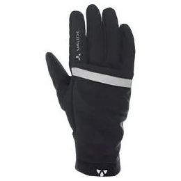 Fahrradhandschuhe Vaude "HANKO", Gr. 10 (XL), schwarz (schwarz uni), Kunstfaser, unifarben mit Farbeinsatz, Handschuhe