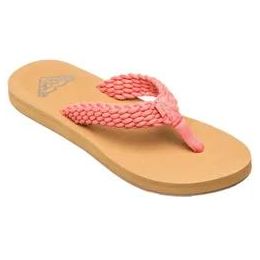 Zehentrenner Roxy "Porto", Gr. 7(37), poppy, Obermaterial: 90% Baumwolle, 10% Polyester / Futter: 100% TPR, Schuhe