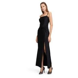 Abendkleid Vera Mont "Damen Abendkleid mit Raffung", Damen, Gr. 36, Normalgrößen, schwarz, Jersey, Obermaterial: 81% Polyamid, 19% Elasthan. Futter: 100% Polyester., figurbetont lang, Kleider, Wickel-Design