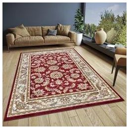 Teppich Hanse Home "Reni", rot (rot,creme), B:57cm H:8mm L:90cm, Jute, Polyester, Polypropylen (PP), Teppiche, Teppich, L&auml;ufer, Orientalisch, Kurzflor, Wohnzimmer, Schlafzimmer, Esszimmer