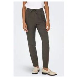 Jogger Pants Only "ONLPOPTRASH-DELL EASY MEL PANT PNT NOOS", Damen, Gr. L (40), L&auml;nge 34, wei&szlig; (schwarz detail:wei&szlig; pepper, schwarz braun melange), Milano Rib, Obermaterial: 63% Polyester, 33% Viskose, 4% Elasthan, meliert, regular fit normal, Hosen