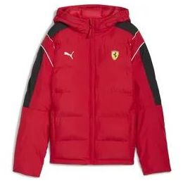 Daunenjacke Puma "Scuderia Ferrari Sportswear MT7 Pufferjacke Jugendliche", Damen, Gr. 176, rosso corsa rot, Obermaterial: 100% Polyester; Futter: 100% Polyester; Taschenfutter: 100% Polyester; Füllung: 100% Polyester; Kapuze: 100% Polyester; Einsatz: 100% Polyester, Jacken