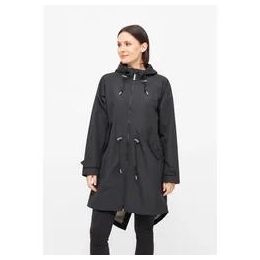 Regenmantel Derbe "Ripby", Damen, Gr. 36, schwarz (schwarz_cobblestone), Obermaterial: 100% Polyester; Futter: 100% Polyester, Mäntel, Moderne Funktionsmaterialien, Belüftungsverschlüsse, wasserdicht