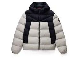Steppjacke Napapijri "A-MOLVENO HOOD", Herren, Gr. L, grau (will gray), Obermaterial: 100% Polyamid, Jacken Steppjacke