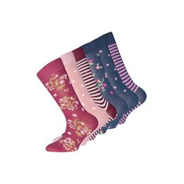 Ewers Socken Mädchen Größe 23/26 blau / beere / rosa / dunkelrot