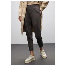 Stoffhose Street One "Style Hope", Damen, Gr. 40, Länge 28, schwarzest braun, Web, Obermaterial: 90% Polyester, 10% Elasthan, unifarben, skinny fit lang, Hosen, mit elastischem Bund
