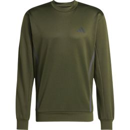 Adidas Sweatshirt Herren - oliv - Gr. L - Polyester