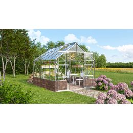 Vitavia Gewächshaus 'Cassandra 8300' 257 x 323,1 x 248,9 cm Sockel Herbstlaub