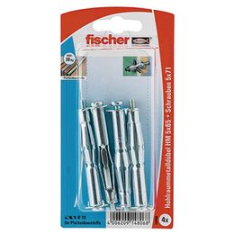 Fischer Fischer Hohlraum-Metalld&uuml;bel HM 5 x 65 S mit metrischer Schraube 4 St&uuml;ck