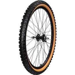 Galano Komplettrad Felge mit Reifen Mountainbike Felgen Laufradsatz Fahrrad Laufrad schwarz/braune Sidewall 26 x 2,35" Hinterrad