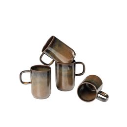 Gipfelst&uuml;ck Kaffeebecher-Set, Steinzeug Glockenklang Bronze / Braun