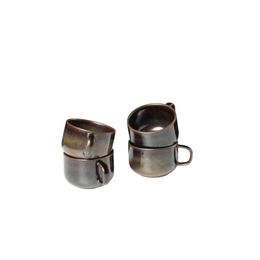Gipfelst&uuml;ck Kaffeeobertassen-Set, Steinzeug Glockenklang Bronze / Braun