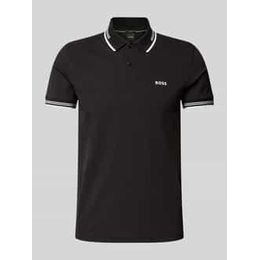 BOSS Green Slim Fit Poloshirt mit Label-Print Modell 'Paul'