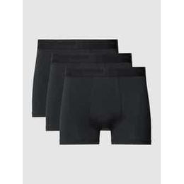 Knowledge Cotton Apparel Trunks mit elastischem Label-Bund im 3er-Pack
