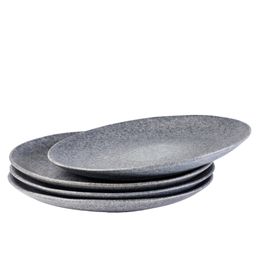 Gipfelst&uuml;ck Speisteller-Set, Steinzeug Moos'N'Stein