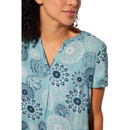 WITT Damen Webkleid in ornamentalem Dessin, ozean-dunkelblau-bedruckt, Gr&ouml;&szlig;e 54