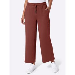 Heine Damen Sweat-Pants, Braun, Gr. 42, 7/8-Hose, Material: Baumwolle