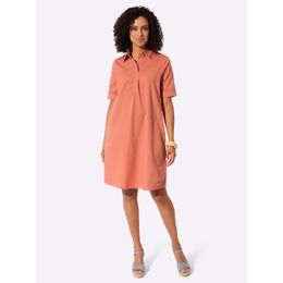 WITT Damen Jeanskleid in A-Form, papaya, Größe 36