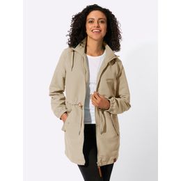 WITT Damen Parka mit 2-Wege-Rei&szlig;verschluss, beige, Gr&ouml;&szlig;e 50