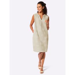 WITT Damen Baumwollkleid in Musselin-Qualit&auml;t, sand-ecru, Gr&ouml;&szlig;e 38