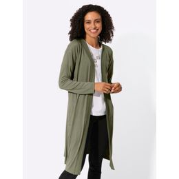 WITT Damen Shirtjacke in offener Form, khaki, Größe 38