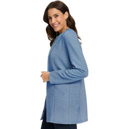 WITT Damen Shirtjacke in Struktur-Qualit&auml;t, mittelblau, Gr&ouml;&szlig;e 42