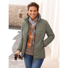 WITT Damen 2-in-1-Jacke mit Kontrast-Futter, khaki, Größe 36