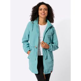 WITT Damen Parka mit 2-Wege-Rei&szlig;verschluss, ozean, Gr&ouml;&szlig;e 46