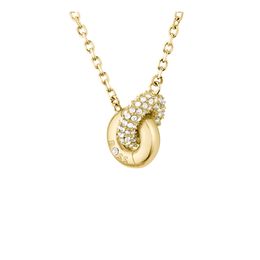 Kette mit Anhänger BOSS "LIVE PRECIOUS", gelbgoldfarben, kristallweiß, Halsketten, Damen, Edelstahl, L: 50,5 B: 1mm, mit Preciosa Crystal, B:1mm