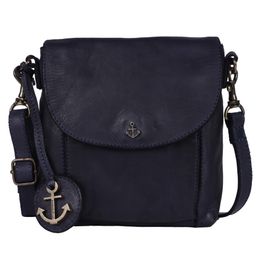 Umhängetasche Harbour 2nd "Iben", Damen, Gr. B/H/T: 19cm x 19cm x 6cm, blau (navy), Leder, Taschen, Handtasche Damen Schultertasche Tasche Damen