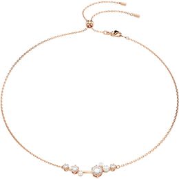 Collier Swarovski "Schmuck Geschenk Constella Halskette", weiß (roségoldfarben, kristallweiß, weiß), Halsketten, Damen, Metall Perlen, L: 48, Metall, Perlen, mit Swarovski Zirkonia (synth.) - mit Swarovski Perle