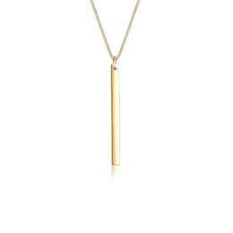 Kette mit Anhänger Elli "Panzerkette Geo Symbol Stab Layer Cool 925 Silber" Gr. 45, gold, Halsketten, Damen, 45, ohne Stein, Silber 925 (Sterlingsilber), L: 45