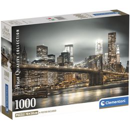 Puzzle Clementoni "High Quality Collection Compact, New York Skyline", bunt, Puzzles, KinderB:70cm H:50cm, Made in Europe, B:70cm H:50cm