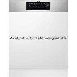 AEG teilintegrierbarer Geschirrspüler "FEE7676APM", Energieeffizienz: A (A-G), silber (edelstahl), B:59,6cm H:81,8cm T:58cm, Geschirrspüler, AEG Geschirrspüler der Serie 7000 mit GlassCare