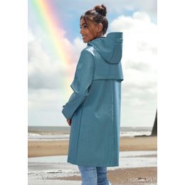 ELBSAND Damen Regenjacke, graublau, Gr&ouml;&szlig;e 42