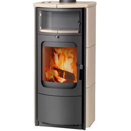 Kaminofen Hark "»Opera B Kachel creme«", beige (grau), Kaminöfen