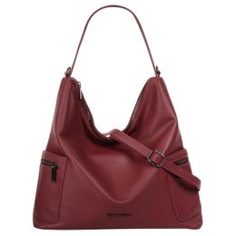 Umhängetasche Betty Barclay, Damen, Gr. B/H/T: 36cm x 34cm x 13cm onesize, rot, Kunstfaser, leicht glänzend, unifarben, Taschen